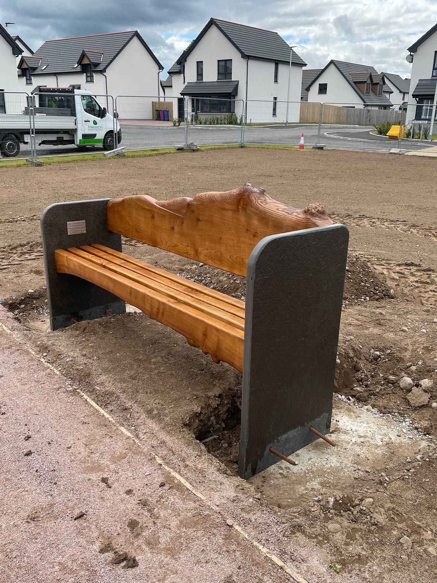 Housing development benches - Speyside Sculptor : Stuart Murdoch